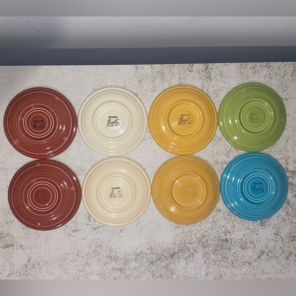 Fiestaware | Dining | Vintage Genuine Fiestaware Saucers 8 Count | Poshmark